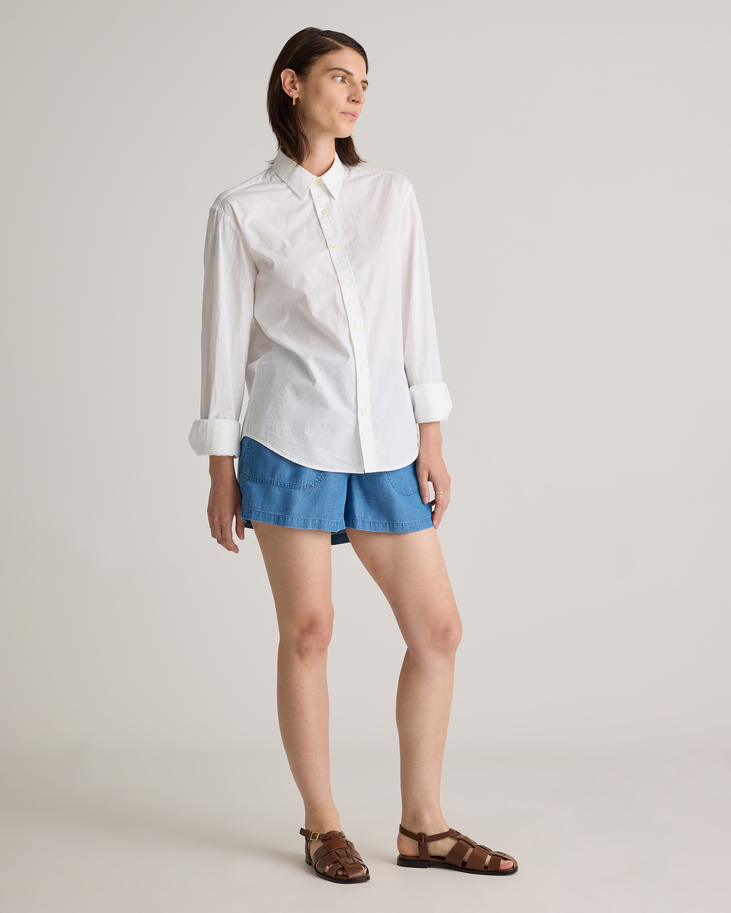 QUINCE Tencel Chambray Pull-On Shorts